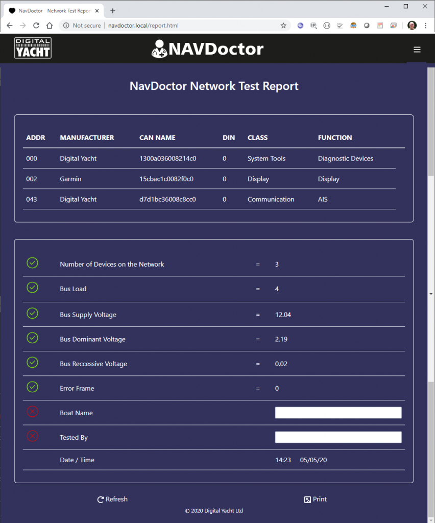 NAVDoctor - NMEA 2000 Diagnostic Tool - Digital Yacht America