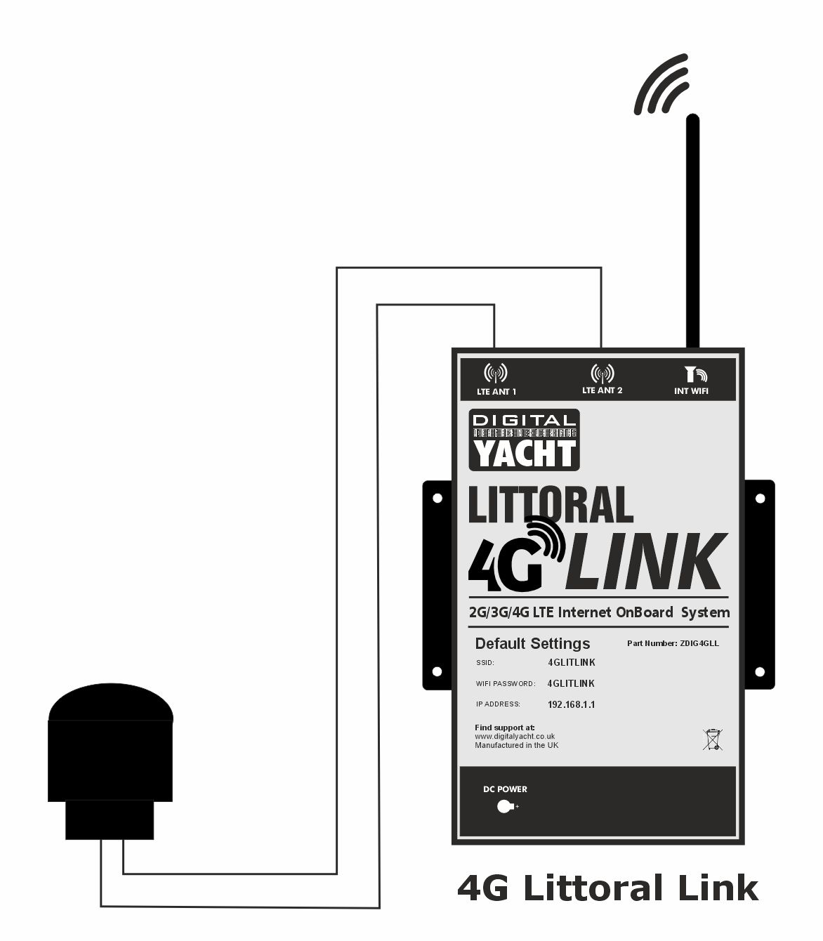 4G Littoral Link - Boat Internet Antenna - Digital Yacht